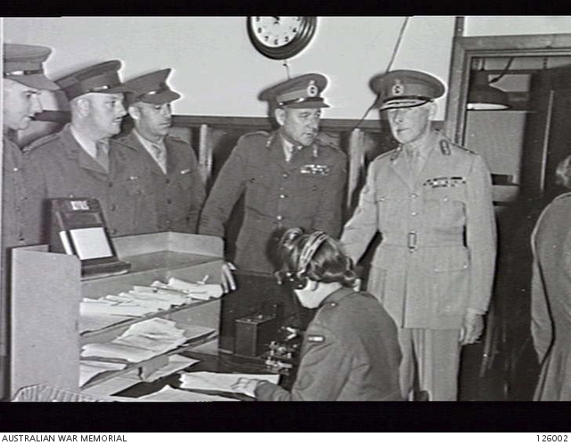 MELBOURNE, VIC. 1946-03-07. STANDING LEFT TO RIGHT: CAPTAIN J. LAYTON ...