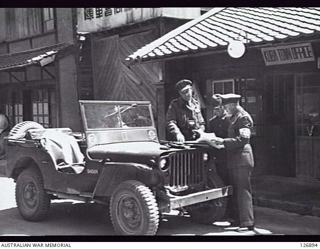 KUBA, JAPAN. 1946-04-09. ELECTION OBSERVERS 321405 CAPTAIN P. E. G ...