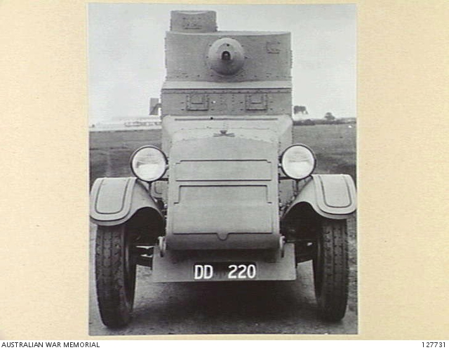 AUSTRALIA. ARMOURED CAR (AUSTRALIAN) PATT. NO.DD220. FRONT VIEW ...