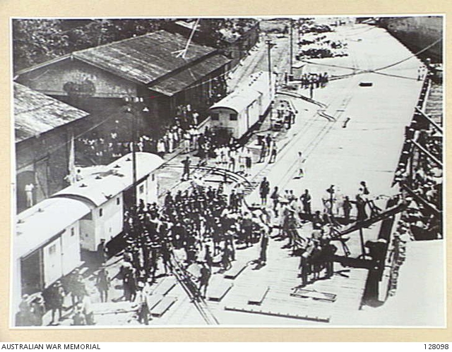 TJILATJAP, JAVA, 1942-02-06. WOUNDED FROM U.S.S. "MARBLEHEAD", BADLY ...