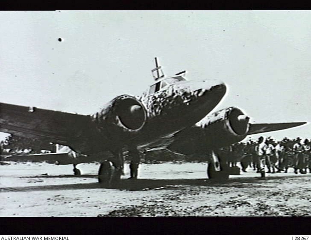 LABUAN ISLAND. 1945-09-10. ONE OF THE JAPANESE AIRCRAFT WHICH BROUGHT ...