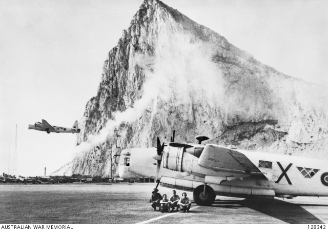 GIBRALTAR. 1945-02. WELLINGTON AIRCRAFT OF NO. 458 SQUADRON RAAF ...