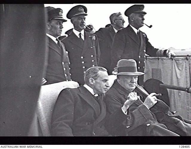 ENGLAND. 1943. WINSTON CHURCHILL (RIGHT FOREGROUND), PRIME MINISTER OF ...