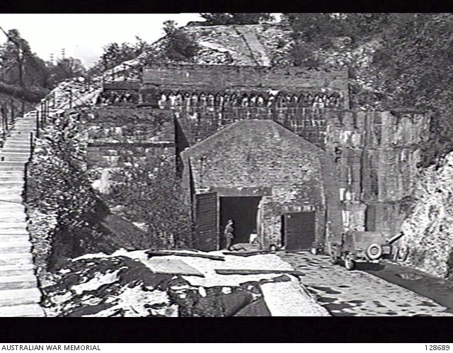 LENGERICH, GERMANY. 1945-04. THE ENTRANCE TO A GERMAN UNDERGROUND ...