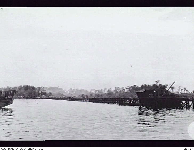 TARAKAN ISLAND, BORNEO. 1945-05-07. NORTH PIER AT RED BEACH, USED BY ...