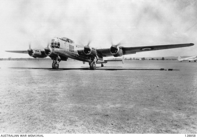 AT AN AIRFIELD, AN AVRO LINCOLN BOMBER (AUSTRALIA) A73-37 OF THE RAAF ...