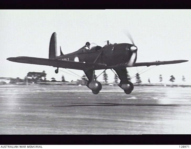 RAAF AIRCRAFT RYAN TRAINER, A50-2, PREPARING TO LAND. (DONOR: WING ...