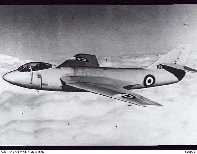 RAAF AIRCRAFT HAWKER P1081, A86-?, IN FLIGHT. (DONOR: WING COMMANDER K ...