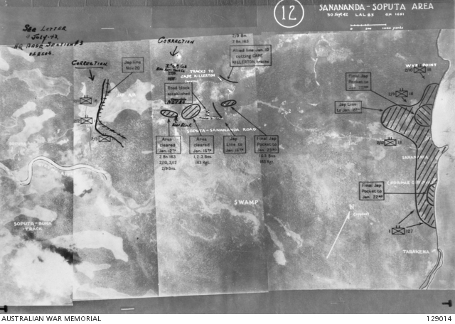 SANANANDA-SOPUTA AREA. 1942-09-30. AN AERIAL PHOTOGRAPH INDICATING ...
