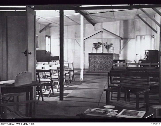MELBOURNE, VIC. 1946-05-16. THE CHAPEL OF 4TH AWAS BARRACKS AT CAMP ...