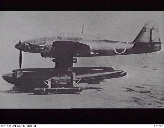 Japanese Aircraft World War Two. Aichi M6A1 Floatplane in beaching gear ...