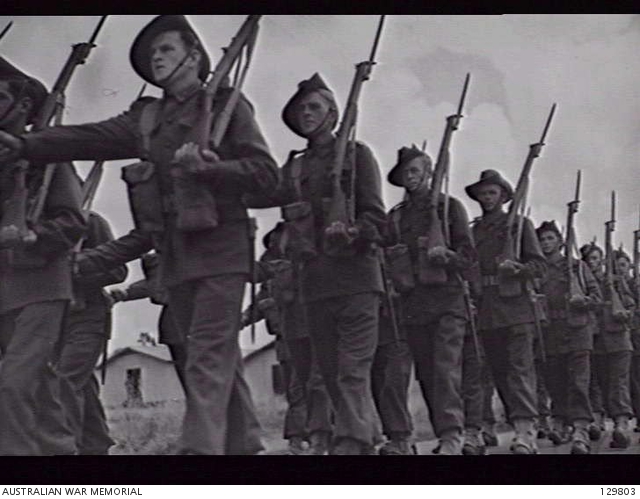 Troops prior to their departure for British Commonwealth Occupation ...