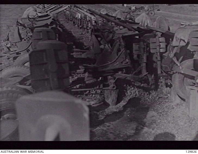 Two pounder guns stored at 3rd Base Ordnance Depot, Bandiana, Victoria ...