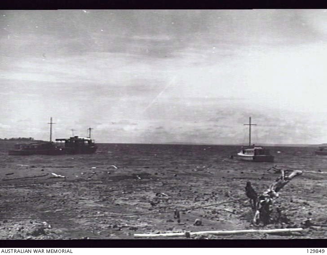 View of Flat Beach, Rabaul, from the north east of the main Japanese ...