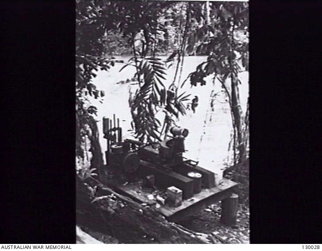 River Butibum pump supplying water for depot use, 4 Advanced Ordnance ...