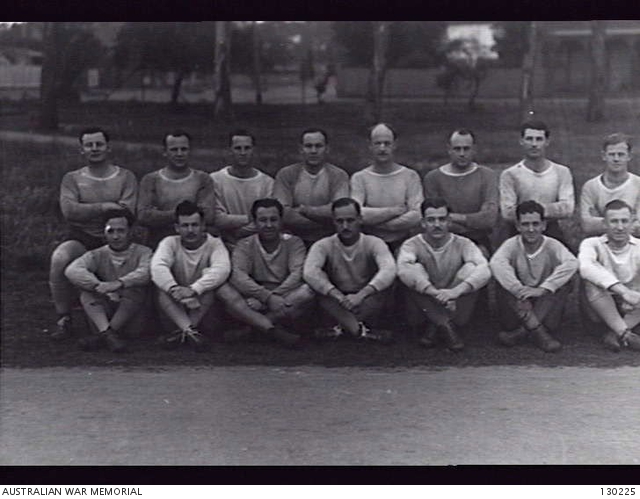 Members of the Army Rugby Union Club, formed in 1946. Back row: left to ...