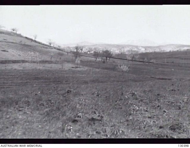 VEVI, GREECE. 1945-04-07. PANORAMIC VIEW OF VEVI AND 2/8TH BATTALION ...