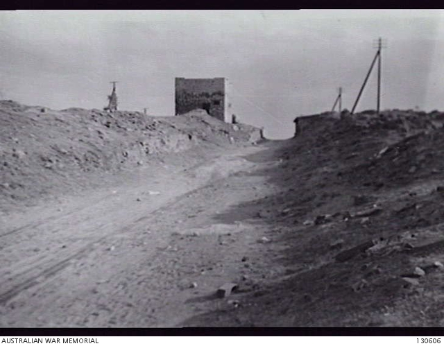 PINIOS GORGE, GREECE. 1945-04-22. GERMAN BLOCKHOUSE, ON THE RAILWAY ...