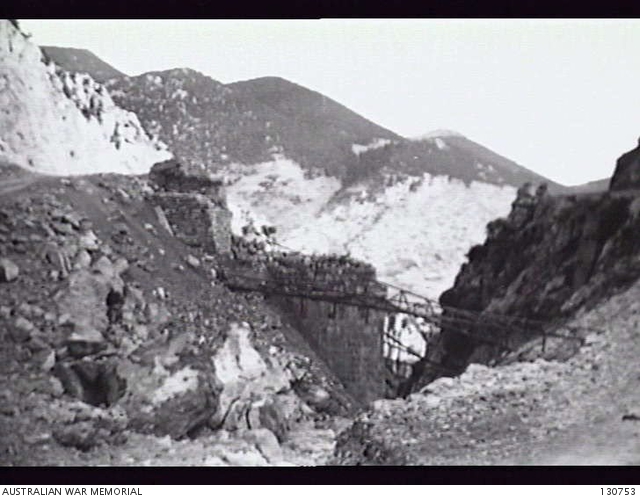 DELPHI, GREECE. 1945-05-02. A BRIDGE BLOWN UP BY THE GERMANS EAST OF ...