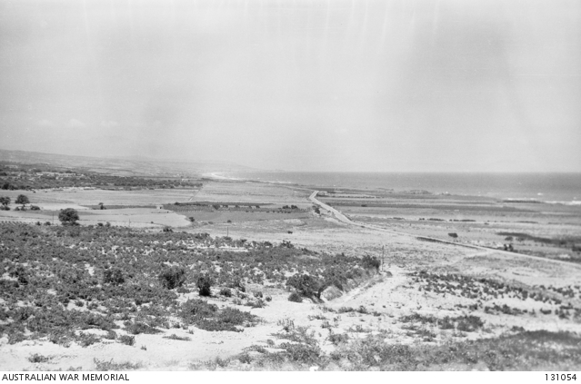 RETIMO (RETHYMNON), 1945-06-16. AIRFIELD AND COAST LOOKING FROM HILL A ...