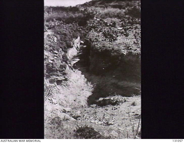 RETIMO (RETHYMNON), CRETE. 1945-06-16. POSITION IN WADI K WHERE IT IS ...