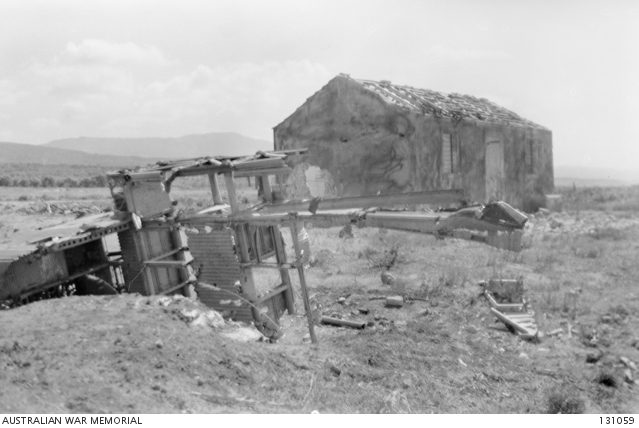 RETIMO (RETHYMNON), CRETE. 1945-06-16. WRECKAGE OF A GERMAN PLANE ON ...