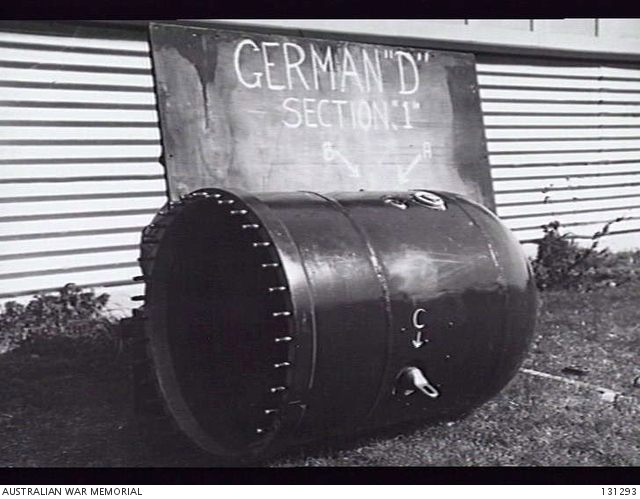 FLINDERS NAVAL DEPOT, VIC. C.1946-09-10. SECTION OF A GERMAN MAGNETIC ...