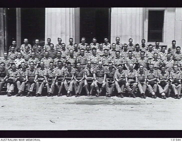 ETA JIMA, JAPAN. 1946-09-13. GROUP PORTRAIT OF MEMBERS OF HEADQUARTERS ...