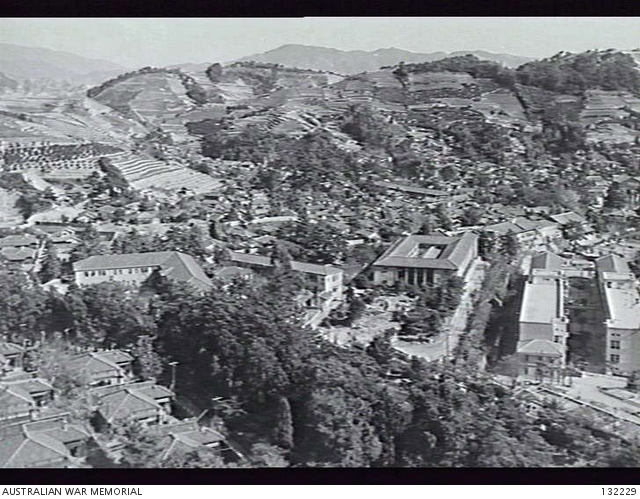 ETA JIMA, JAPAN. 1946-10-18. PORTION OF HEADQUARTERS, BCOF, WHICH WERE ...