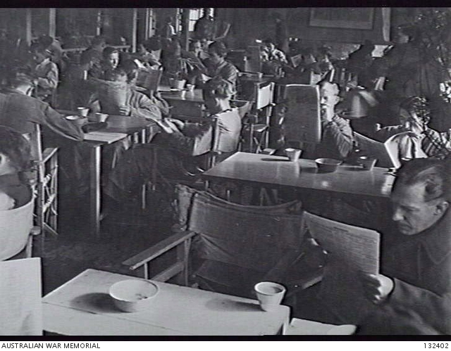 BOFU, JAPAN. 1946-12-23. INTERIOR OF THE RECREATION ROOM AT 81 FIGHTER ...