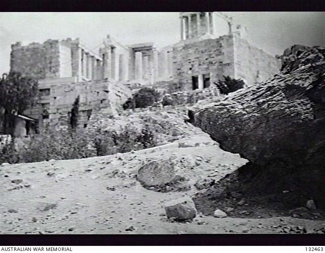 The Acropolis, an ancient citadel sited on a hill and overlooking the ...