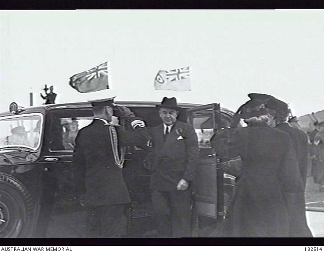 HIS EXCELLENCY THE GOVERNOR GENERAL SIR WILLIAM MCKELL STEPS FROM HIS ...