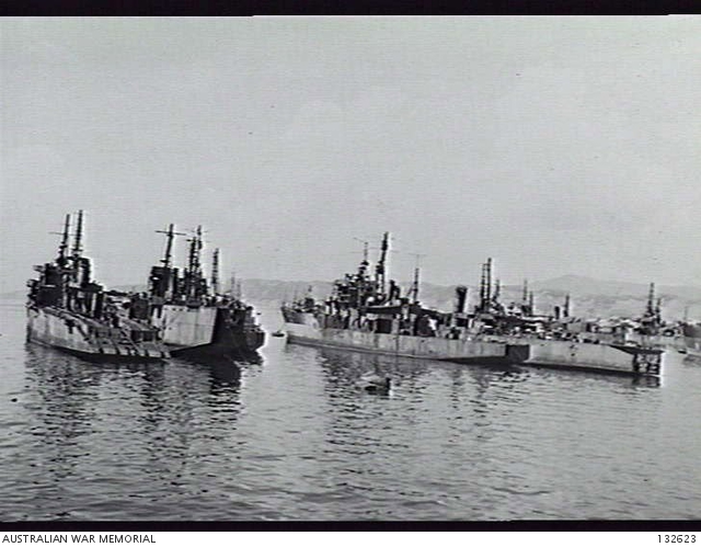 KURE, JAPAN. 1946-09-05. REMNANTS OF THE JAPANESE FLEET IN THE HARBOUR ...
