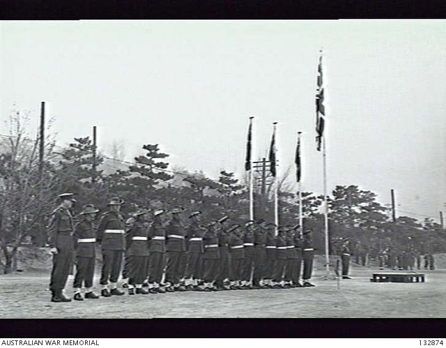 KURE, JAPAN. 1947-02-13. BRITISH COMMONWEALTH BASE OFFICERS ...