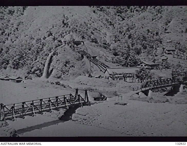 BULOLO, NEW GUINEA. BRIDGES AT PINE TOPS, IN THE MOROBE DISTRICT ...