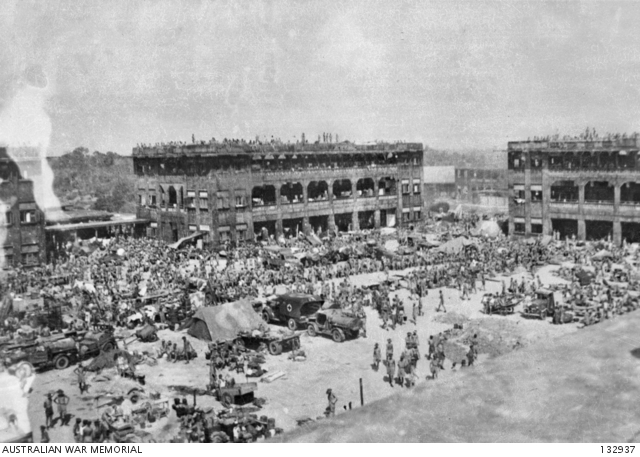 AIF AND BRITISH POW, SELARANG BARRACKS, CHANGI, SINGAPORE, 1942-09-02 ...