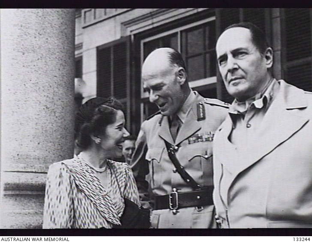 TOKYO, JAPAN. 1947. MRS MACARTHUR; LIEUTENANT GENERAL GAIRDNER AND ...