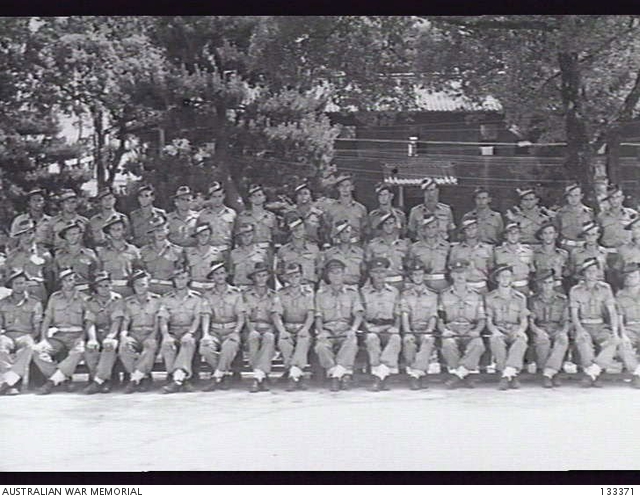 MATSUYAMA, JAPAN. 1946. GROUP OF STUDENTS AT THE BCOF ARMY TRAINING ...