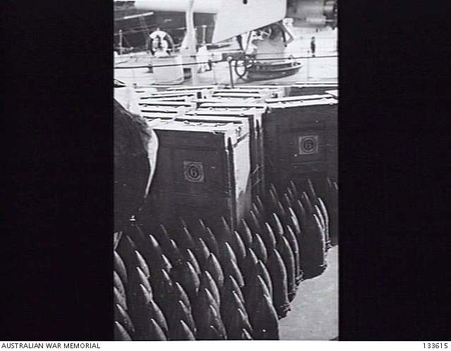 1940. AMMUNITION ON BOARD THE DESTROYER HMAS VAMPIRE. | Australian War ...