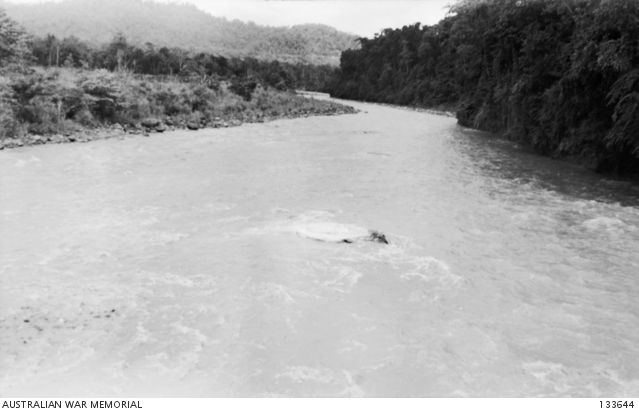 LAE, NEW GUINEA. 1946-01-28. THE BUSU RIVER. JOINS PHOTOGRAPH 133643 ...