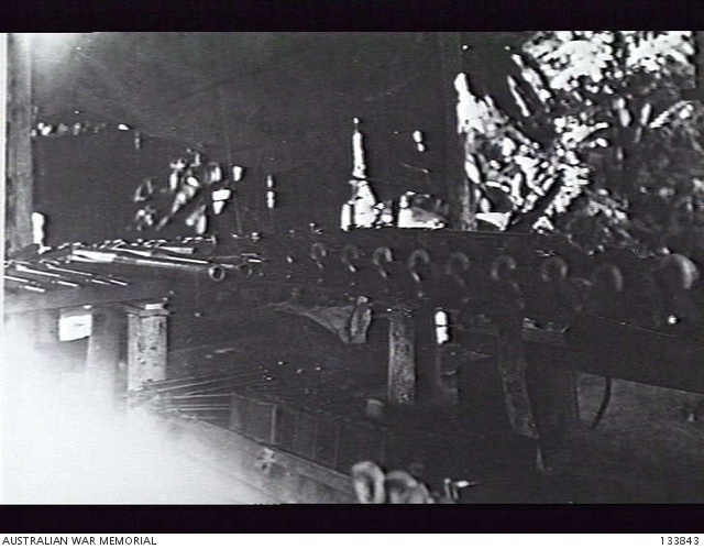 SARMI, DUTCH NEW GUINEA. C.1945-09. EQUIPMENT PARTS FOR JAPANESE TANKS ...