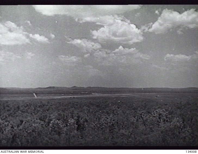 DARWIN, NT. 1943-10. A PANORAMIC VIEW OF BATCHELOR AIRFIELD SOUTH OF ...