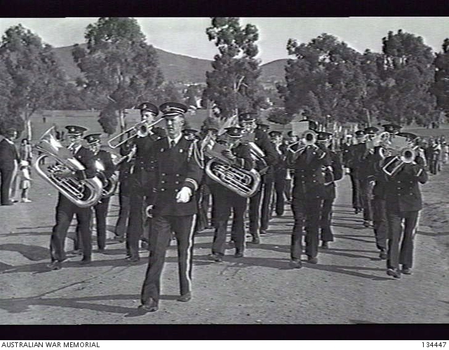 CANBERRA, ACT. 1951-04-25. THE BANDMASTER WILLIAM HOFFMAN, FROM THE ...