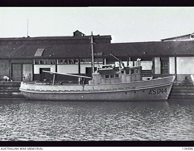 AS1744, AN ARMY VESSEL TAKEN OVER BY THE RAAF. SHE WILL BE USED AS A ...