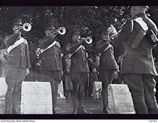 MIDDLESEX, ENGLAND. 1948-04-25. TRUMPETERS OF THE ROYAL HORSE GUARDS ...