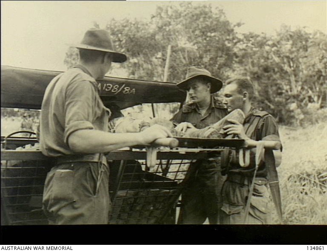 Muara Island, Brunei Bay. Troops of 20th Brigade, 9th Division, after ...