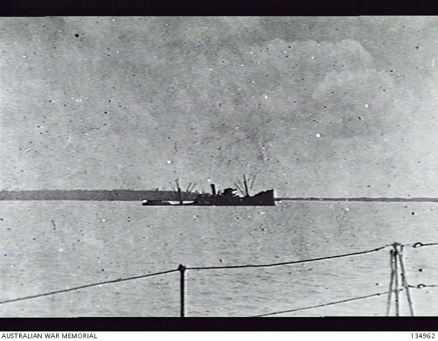 DARWIN, NT. 1942-02. THE SS PORTMAR, USED BY THE AMERICANS AS A ...