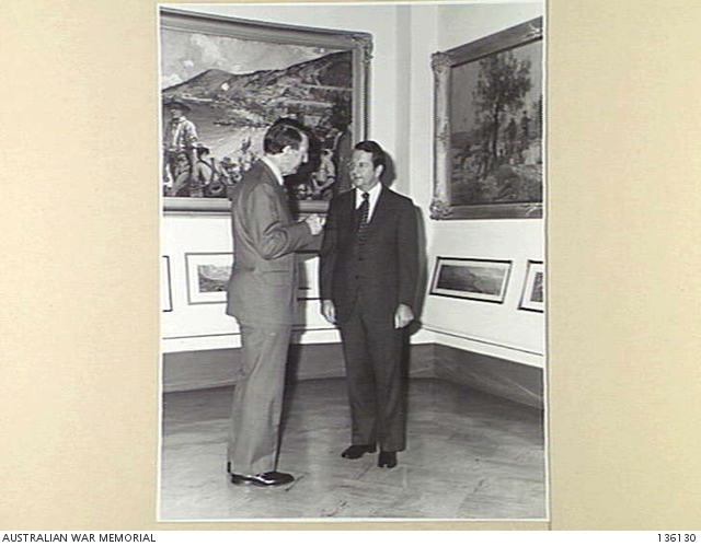 AUSTRALIAN WAR MEMORIAL, CANBERRA, ACT, 1975-03-24. MR W.E. ROWLING ...