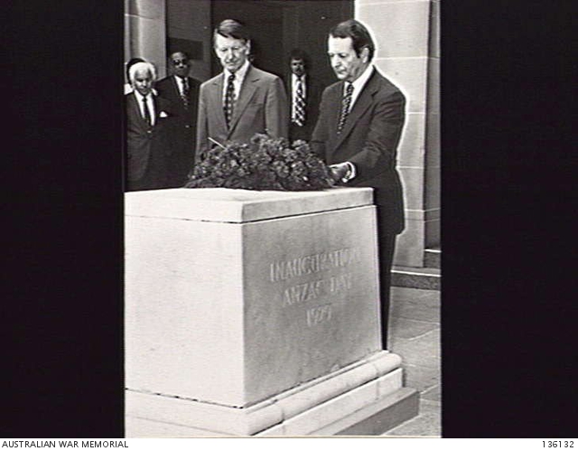 CANBERRA, ACT. 1975-03-24. MR W. E. ROWLING (RIGHT), PRIME MINISTER OF ...