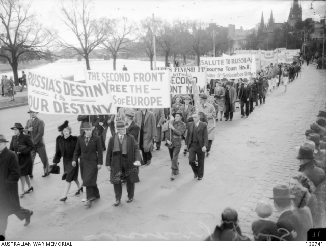 MELBOURNE, VIC. 1942-09-05. COMMUNIST PARTY MEMBERS AND SYMPATHISERS ...